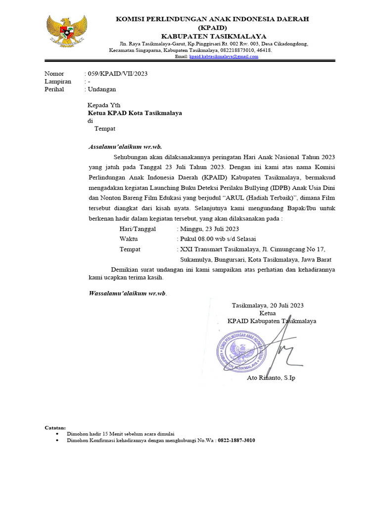 mentahan surat | PDF