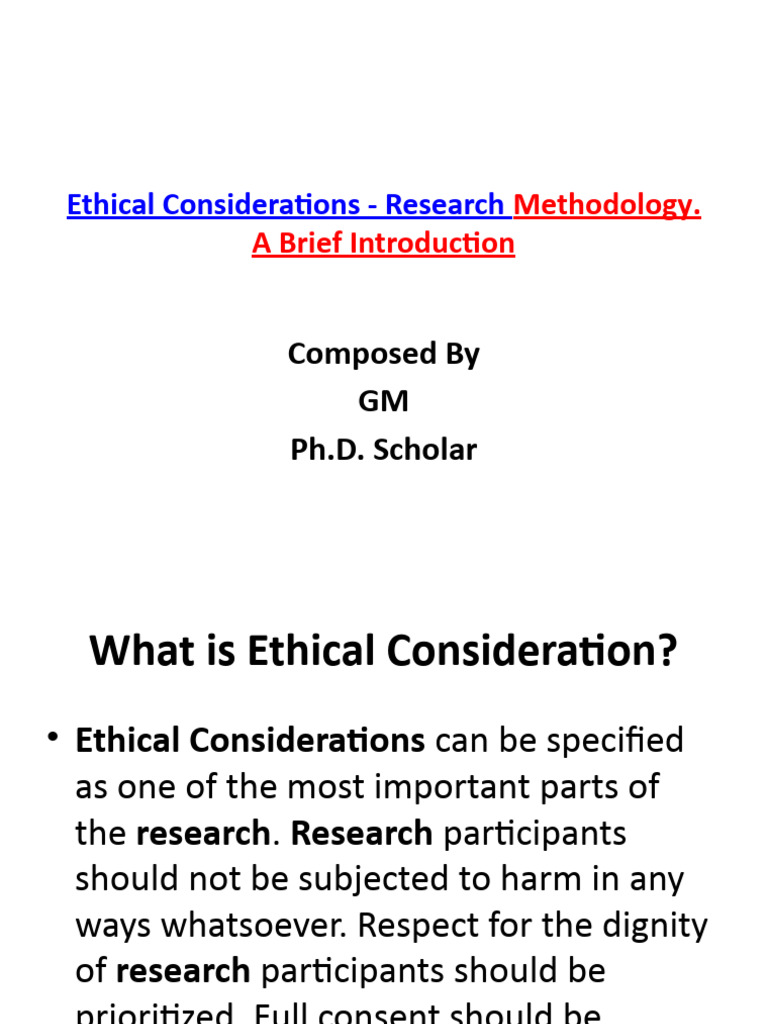 Ethical Consideration in Research | PDF | Career & Growth | Science ...