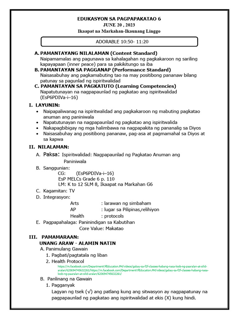 EsP6 1stwk - Quarter-4 | PDF