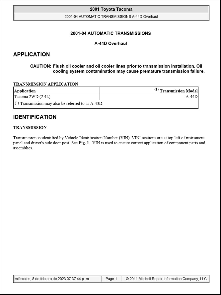 A44D | PDF | Clutch | Automatic Transmission