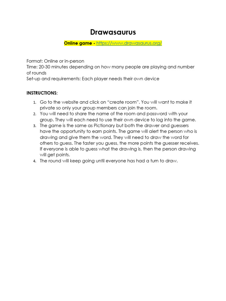 Games Drawasaurus | PDF