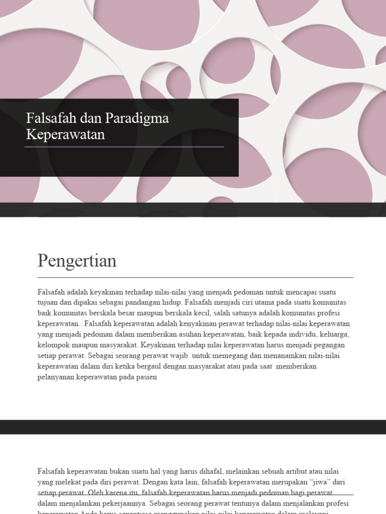 Paradigma Dan Konsep Keperawatan | PDF | Kesehatan Holistik | Sains & Matematika