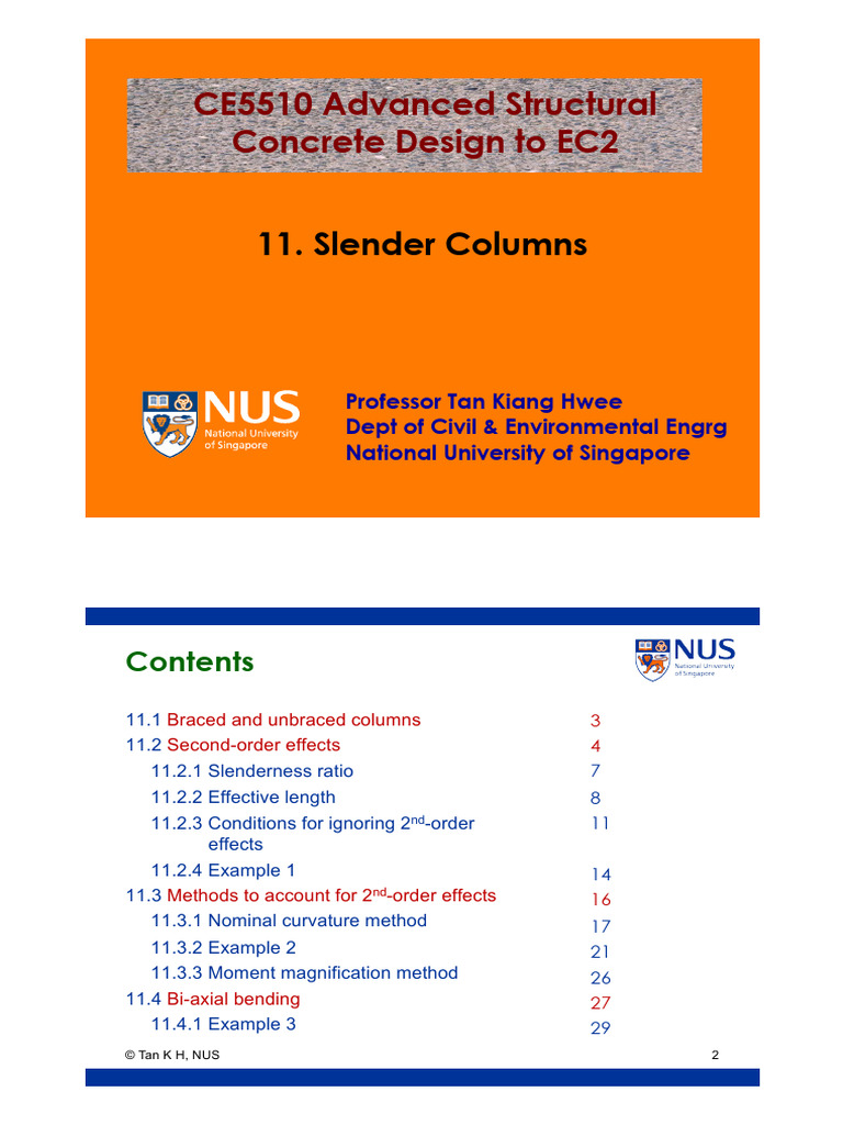 Second-Order Effects in Slender Columns | PDF | Column | Buckling