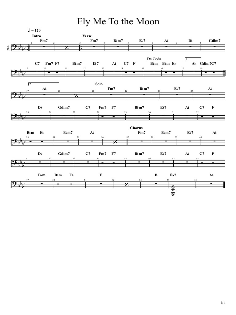 Fly Me To The Moon - Piano Sheet | PDF