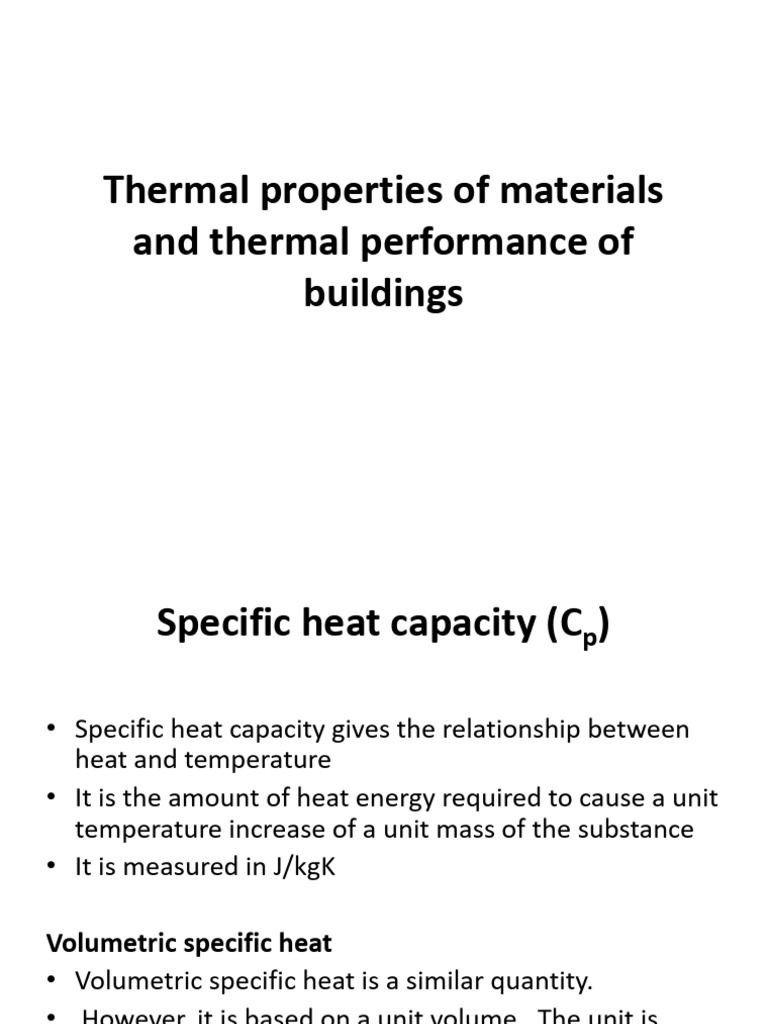 Thermal Properties of Materials | PDF | Heat Transfer | Heat