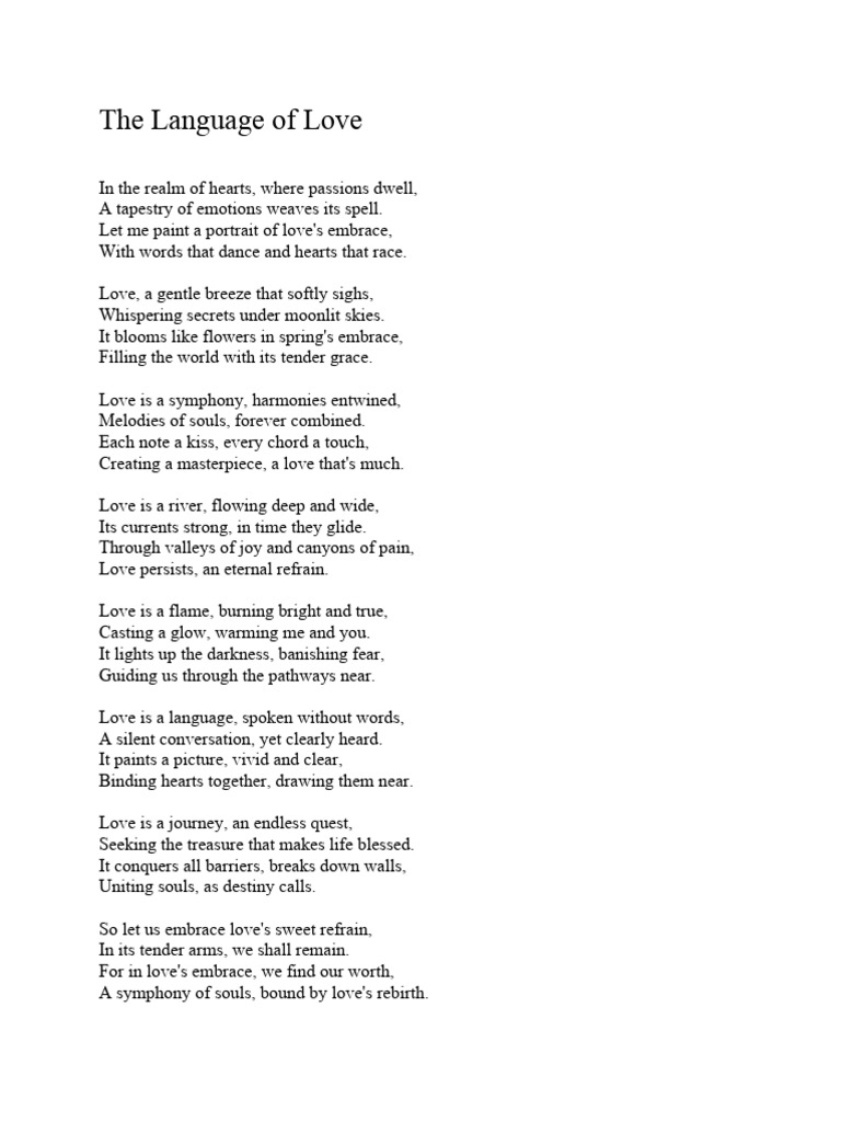 The Language of Love | PDF