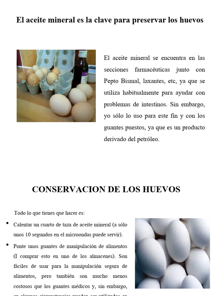 Conservacion Del Huevo | PDF | Huevo como alimento | Conservación de los alimentos