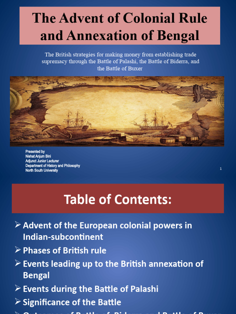 Advent of Colonial Rule and Annexation of Bengal | PDF | East India ...