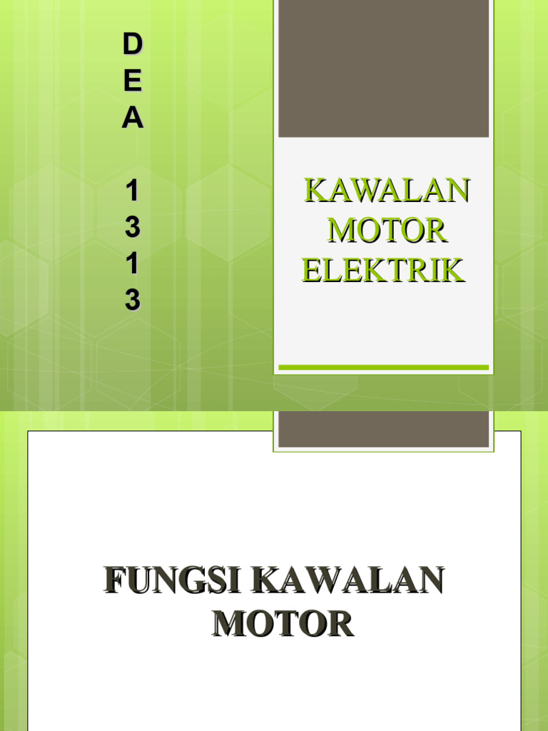 FUNGSI KAWALAN MOTOR AC | PDF