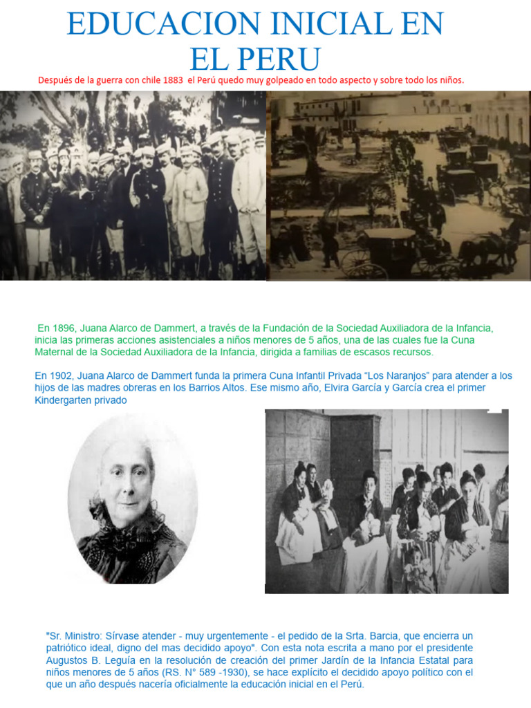 Historia de La Educacion Inicial en El Peru | PDF | Educación de la primera infancia | Infancia
