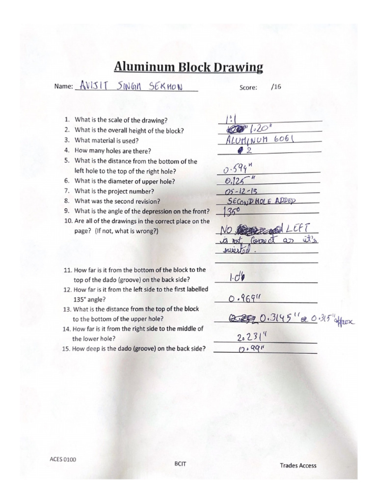 Aluminum Block Drawing | PDF