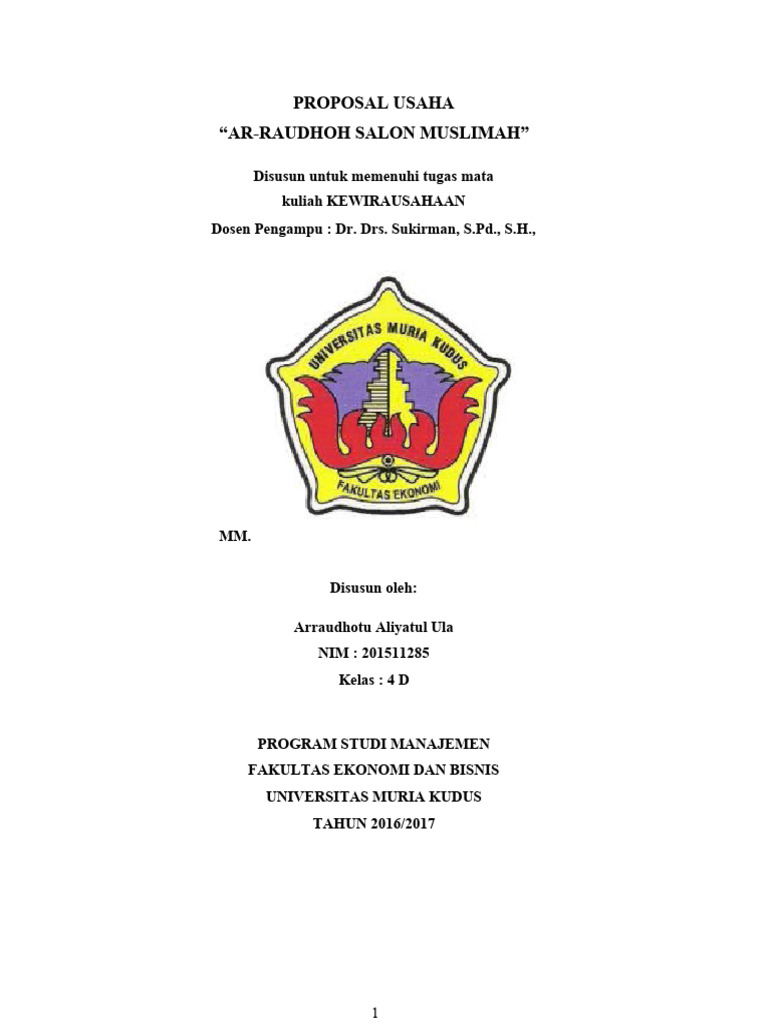 Contoh Proposal Usaha Salon Kecantikan 5 | PDF