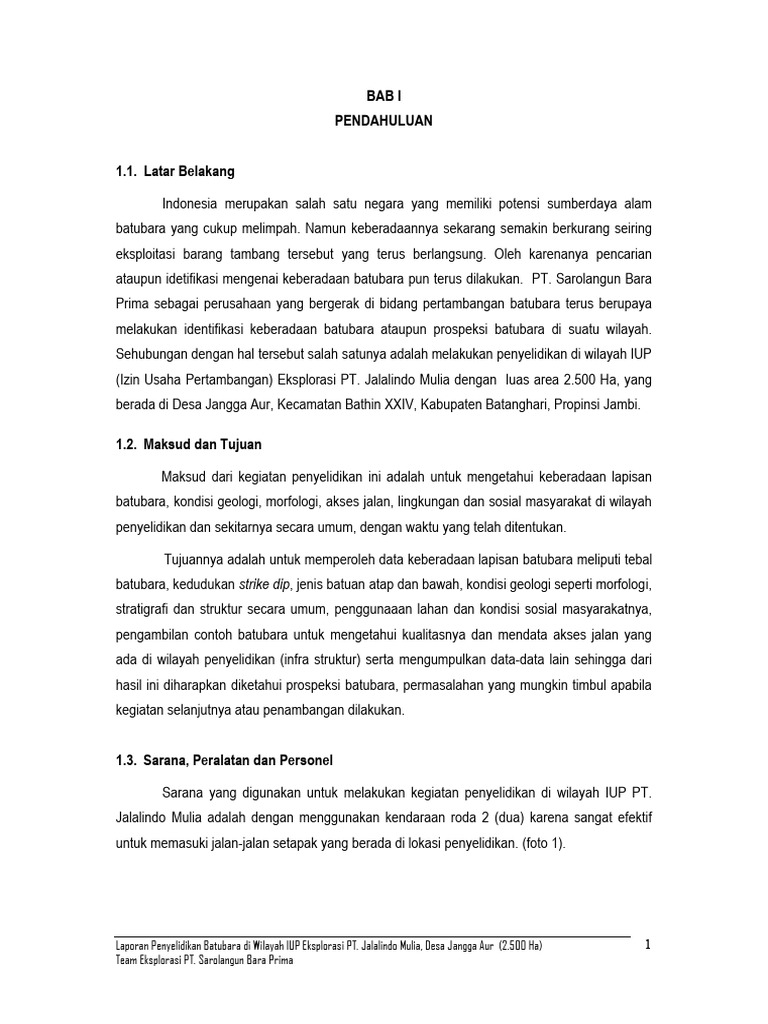 Laporan Mapping JM 2500ha | PDF