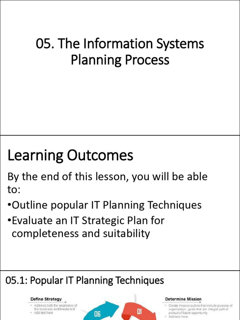 The Information Systems Planning Process | PDF