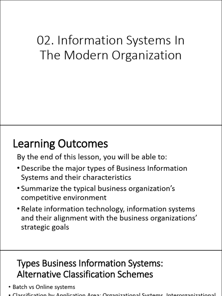 Types of Business Information Systems | PDF | Business Intelligence ...