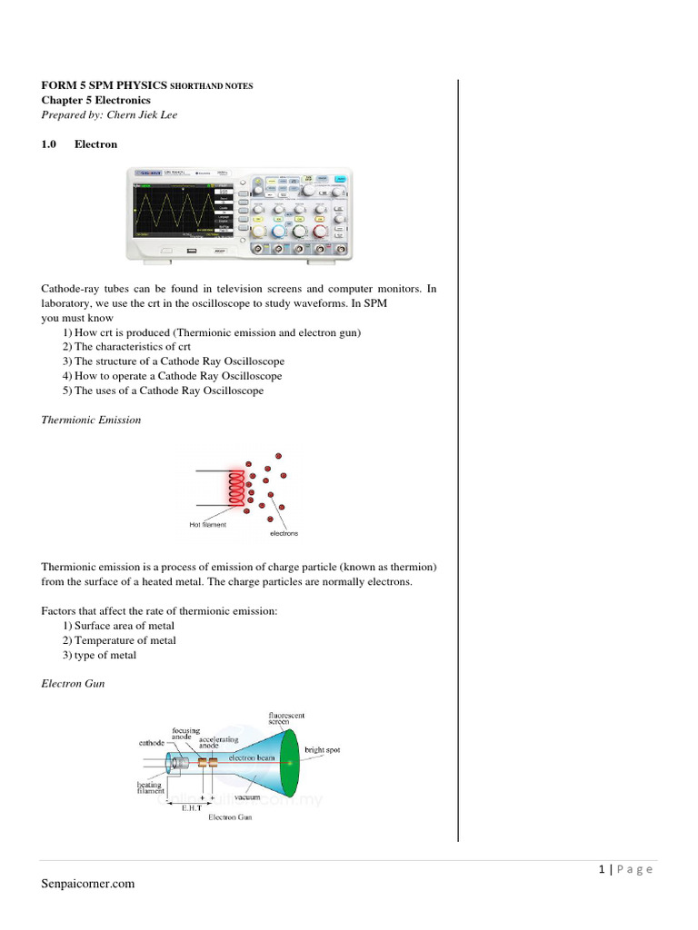 FORM 5 Chapter 5 Electronics | PDF