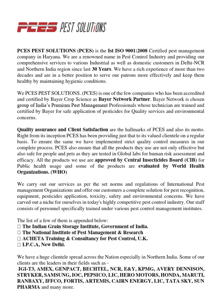 Pces Company Profile | PDF