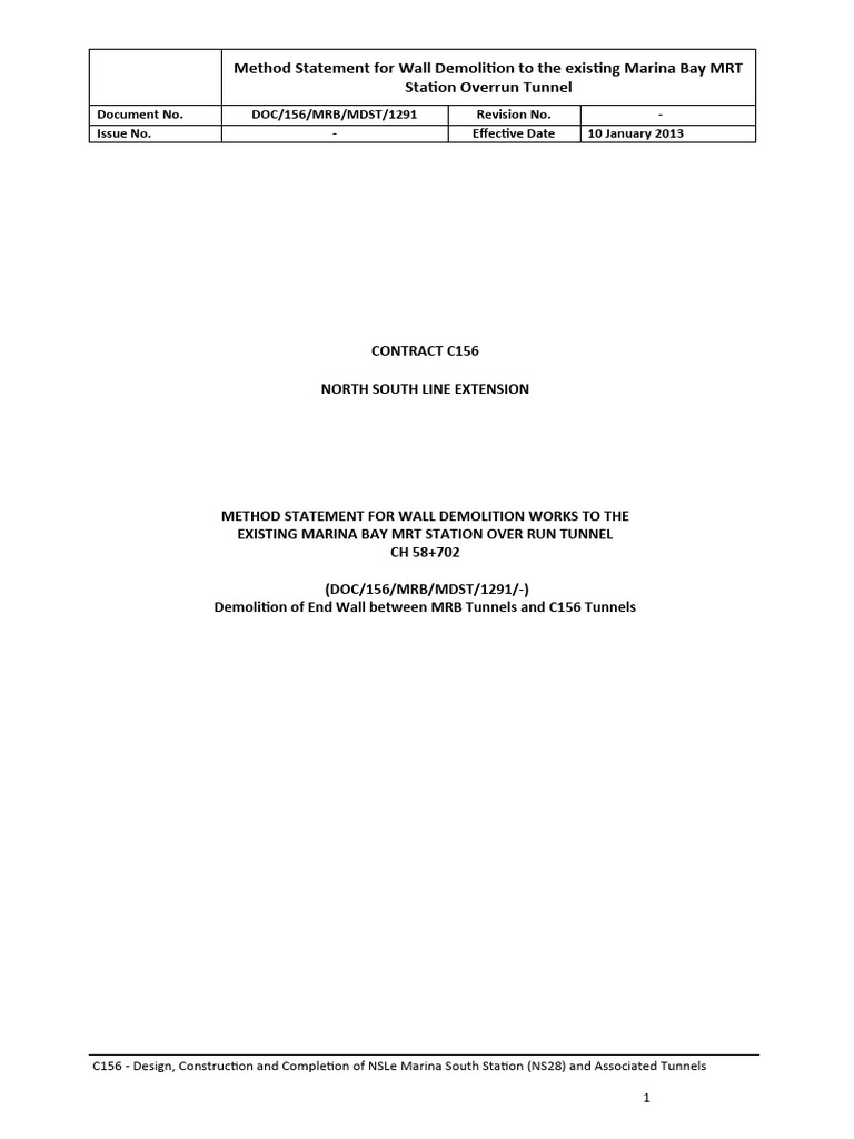 Method Statement For DEMOLITION WORKS | PDF | Personal Protective ...