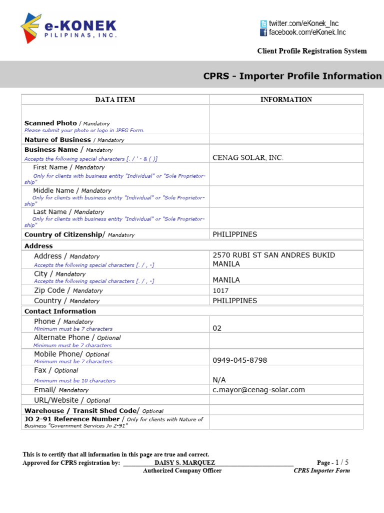 Importer-CPRS 1631229515 | PDF | Law