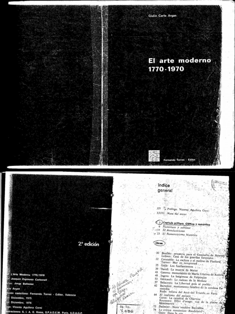 ARGAN - El Arte Moderno 1770-1970 - Cap. 1 - 1976 | Descargar gratis PDF | Movimientos de arte ...