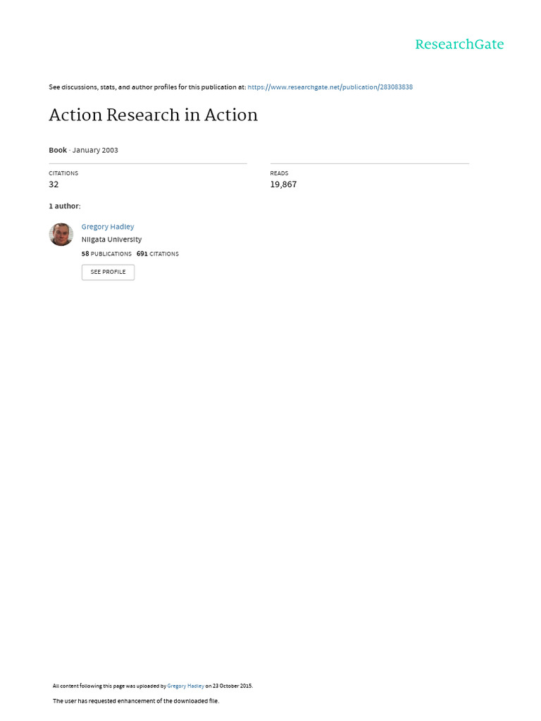 Hadley Action Research RELC | PDF