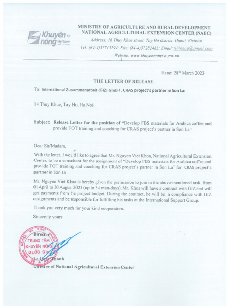 Release Letter | PDF