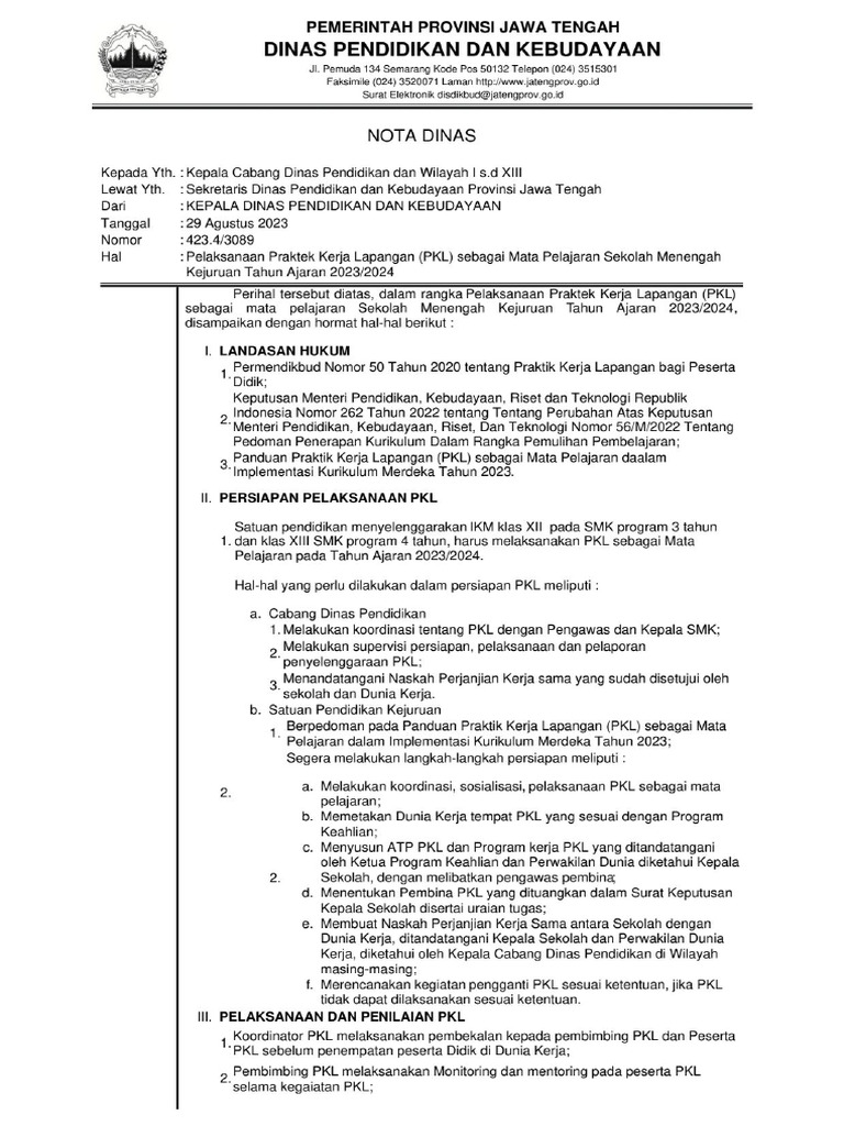 PKL Sebagai Mapel SMK | PDF