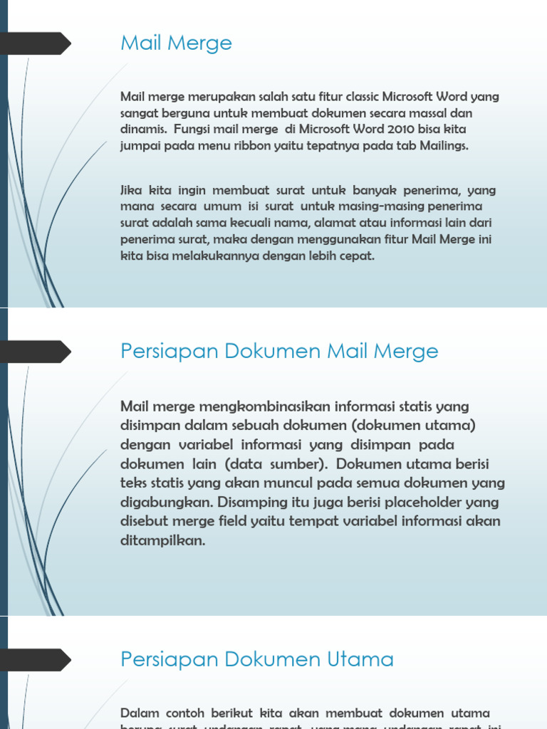 9. Pembuatan Mail Merge | PDF