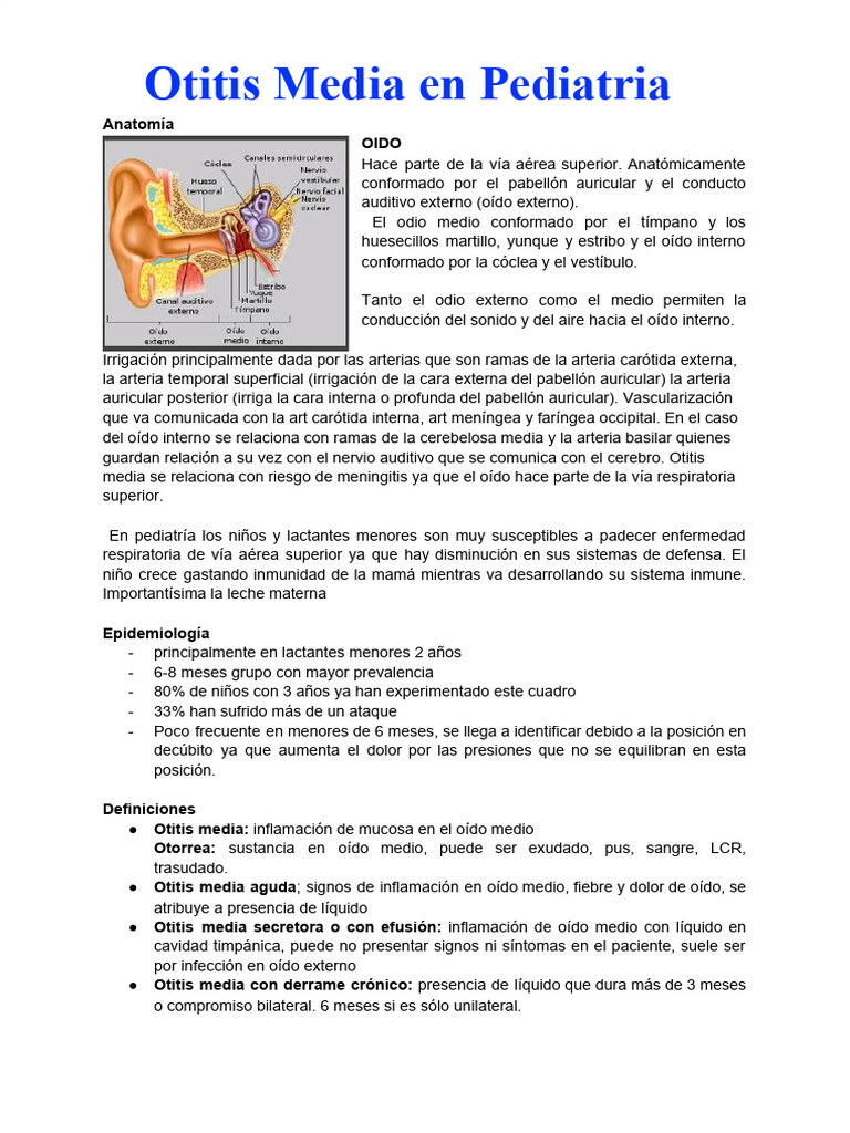 Otitis Media en Pediatria | PDF