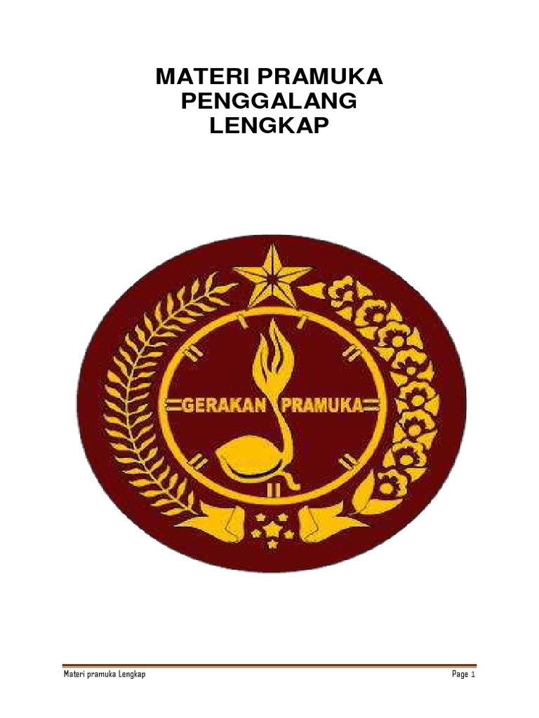 MATERI PRAMUKA PENGGALANG LENGKAP | PDF