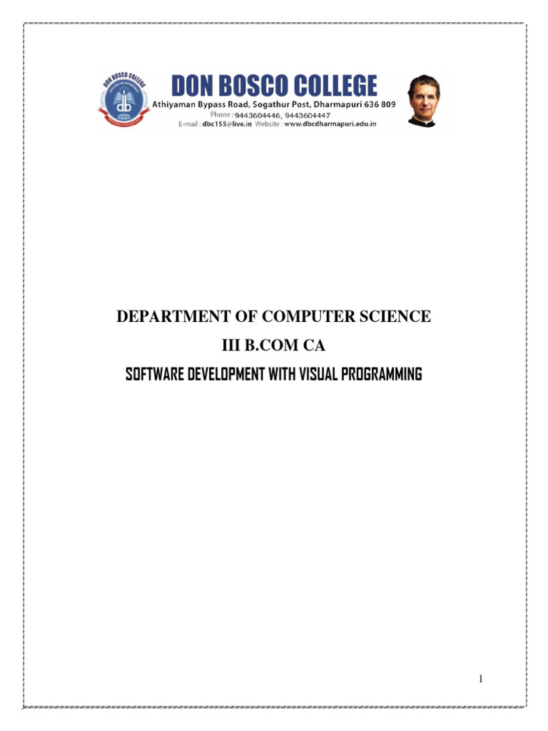 Software Development With Visual Basic B Ca Pdf Button