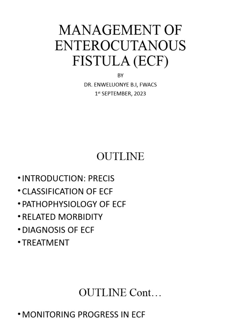 Enterocutaneous Fistula ECF | PDF