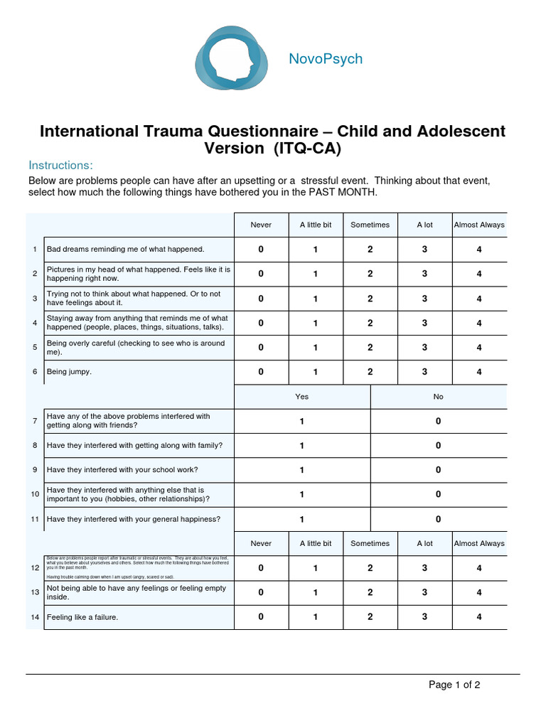 ITQ-CA-PTSD-CPTSD-trauma_form | PDF | Complex Post Traumatic Stress ...