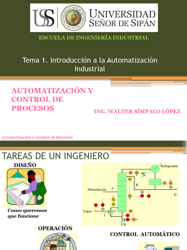 Tema 1. Introducción A La Automatización Industrial | PDF | Sistema de control | Automatización