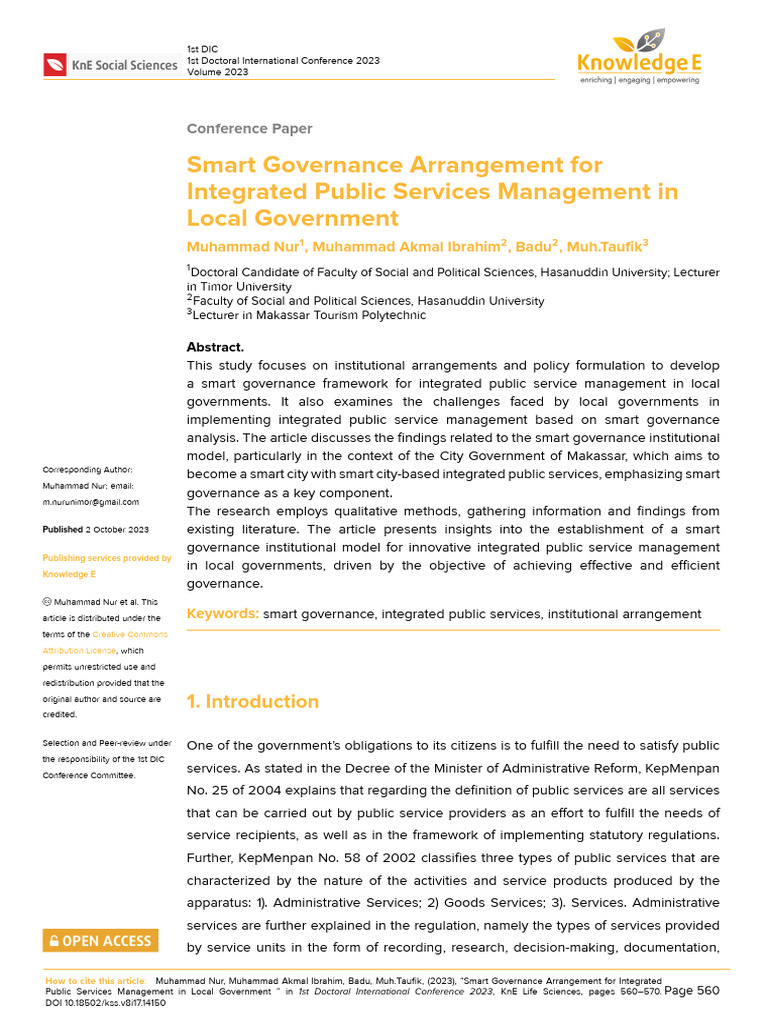 Smart Government | Download Free PDF | Governance | Innovation