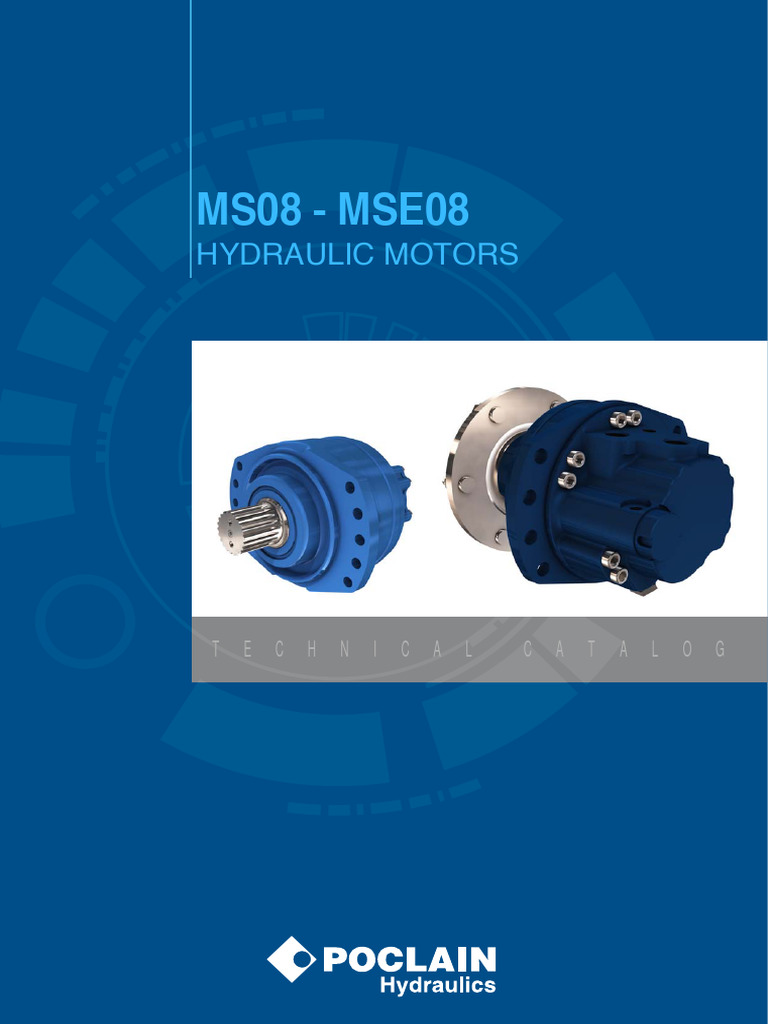 DD 100 Motor Mse08 Poclain Hydraulic Motor | PDF | Brake | Bearing ...