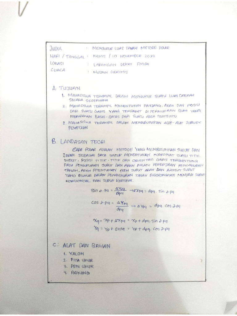 Laprak 7 Survey Pemetaan | PDF