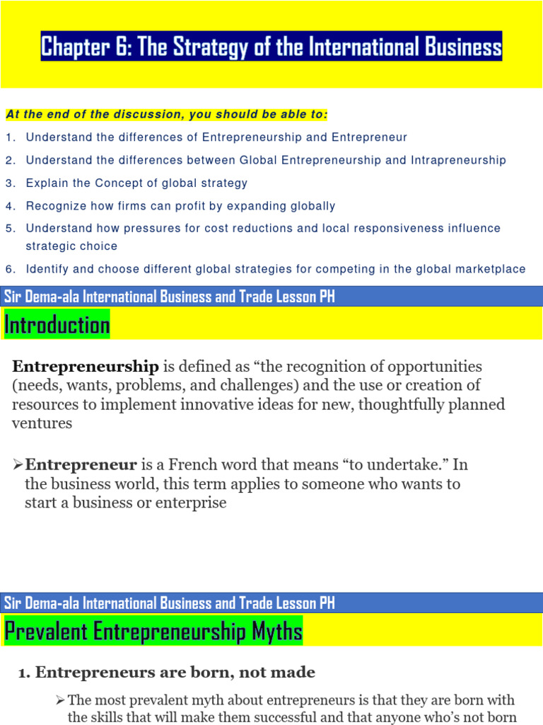 Global Business Strategy Guide | PDF | Entrepreneurship | Business