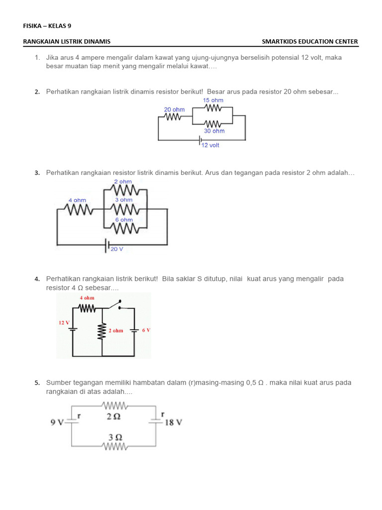 Sec 3 - Fisika - RANGKAIAN LISTRIK DINAMIS - 2023 | PDF