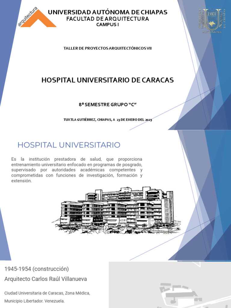 Arquitectura del Hospital Universitario de Caracas | PDF | Universidad | Hospital