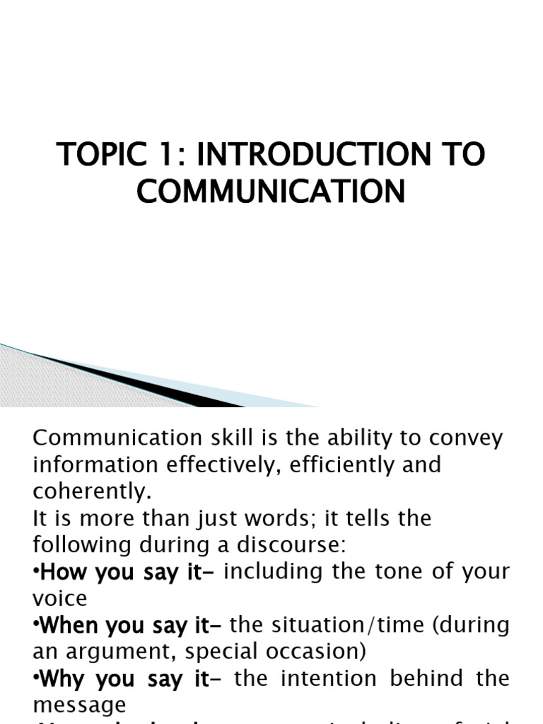 Introduction to Communication Skills | PDF | Communication | Punctuation
