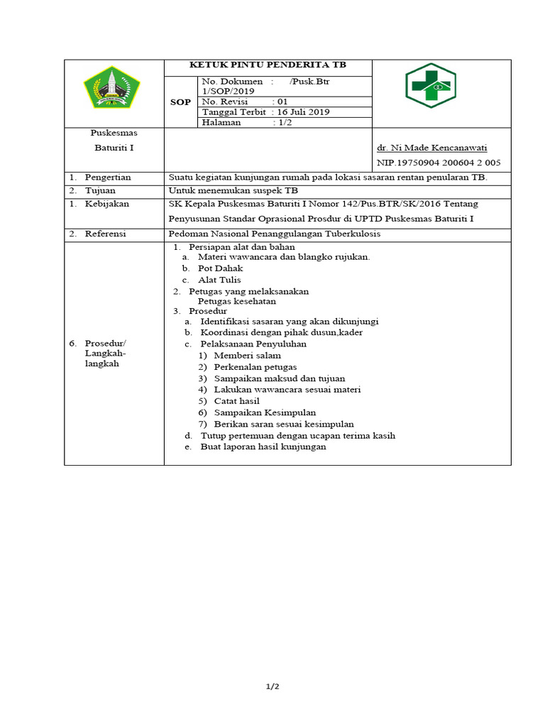 Sop Ketuk Pintu | PDF