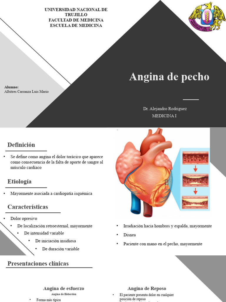Angina de Pecho | PDF | Enfermedades cardiovasculares | Medicina