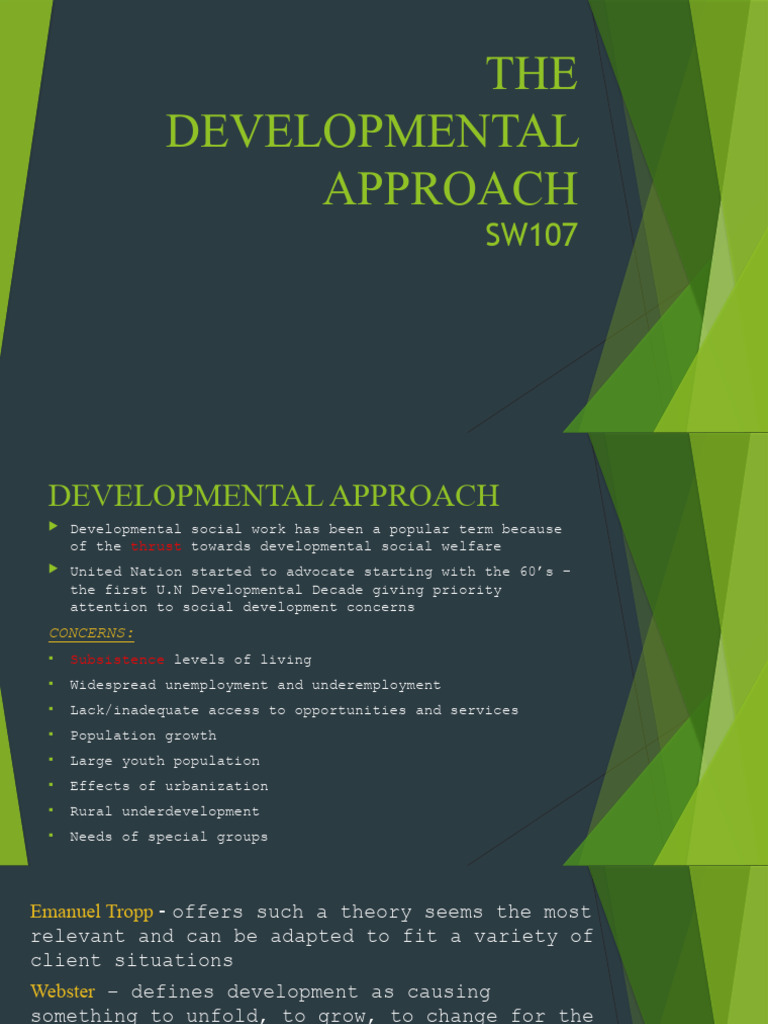 Developmental Approach in Social Work | PDF | Goal | Leadership