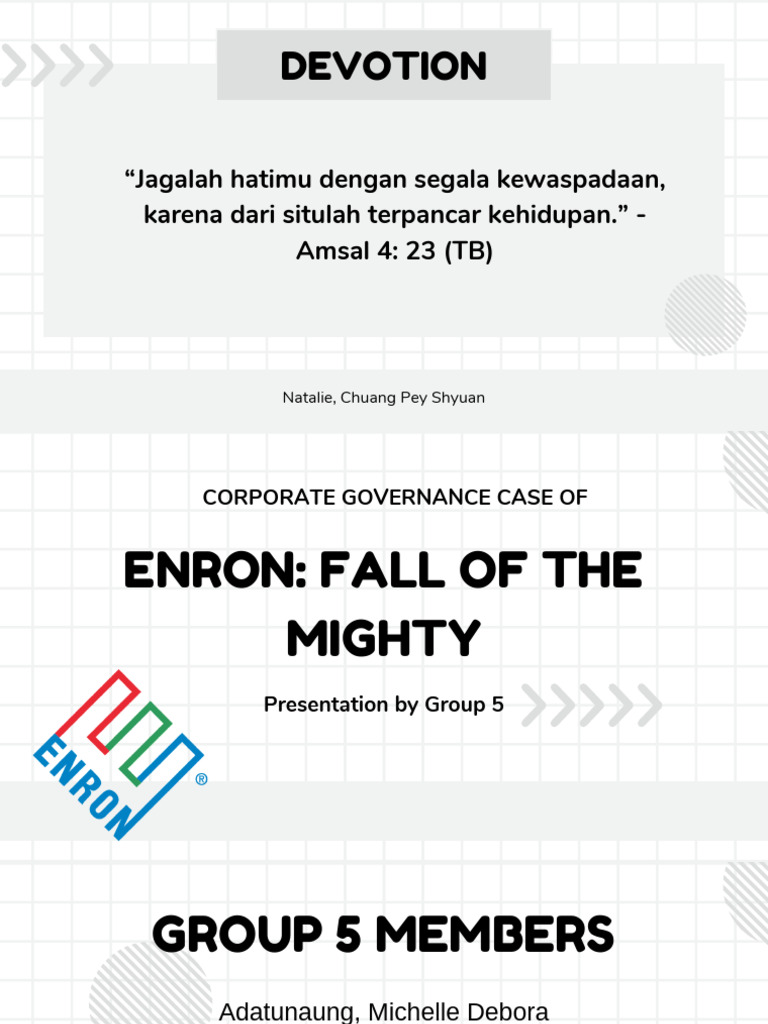 Case Presentation Group 5 - Enron | PDF | Enron | Accounting