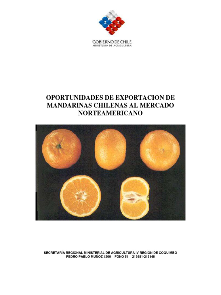 Exportación de Mandarinas Chilenas a EE.UU. | PDF | Agrios | Arboles