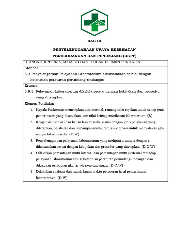 Pembatas Bab 3 Kriteria 3.9 | PDF | Kesehatan Holistik | Sains & Matematika