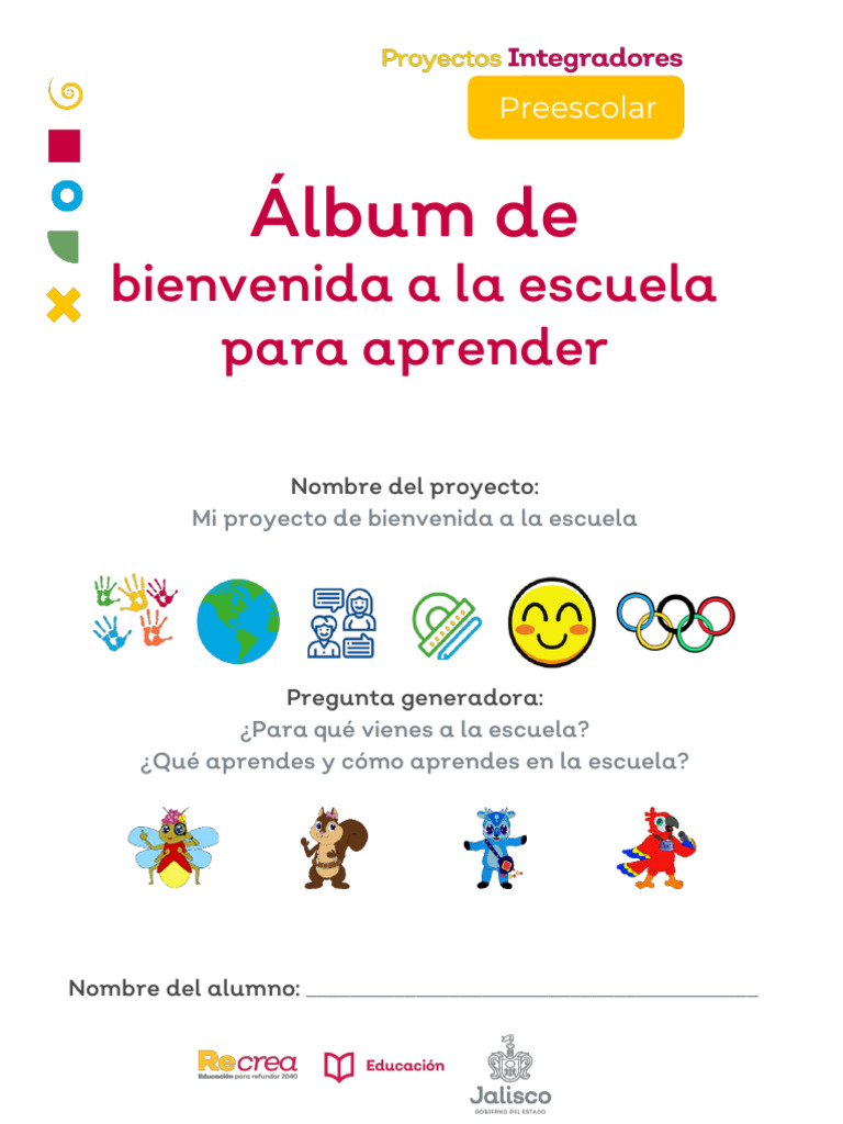 Álbum de Bienvenida A La Escuela (Editable) (1) - 042120 | PDF