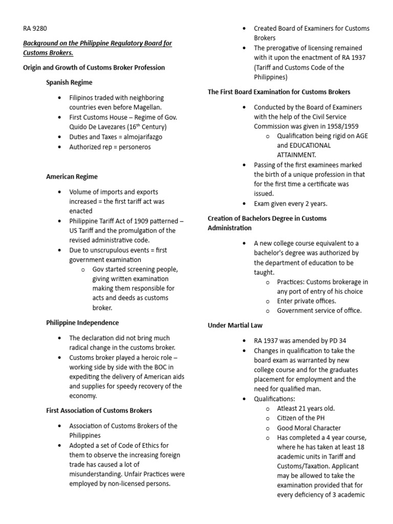 Ra 9280 | PDF | Licensure | Customs