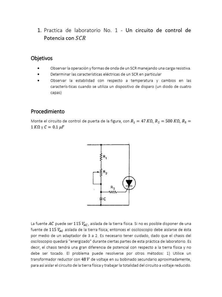 Lab. No 1 - SCR | PDF